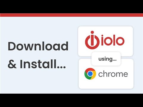 Download & Install iolo using Google Chrome - YouTube