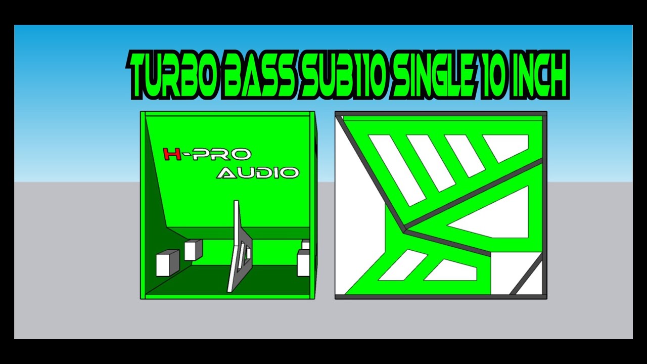 SKEMA [PLAN] BOX TURBO BASS BREWOG AUDIO SUB110 SINGLE 10 INCH - YouTube