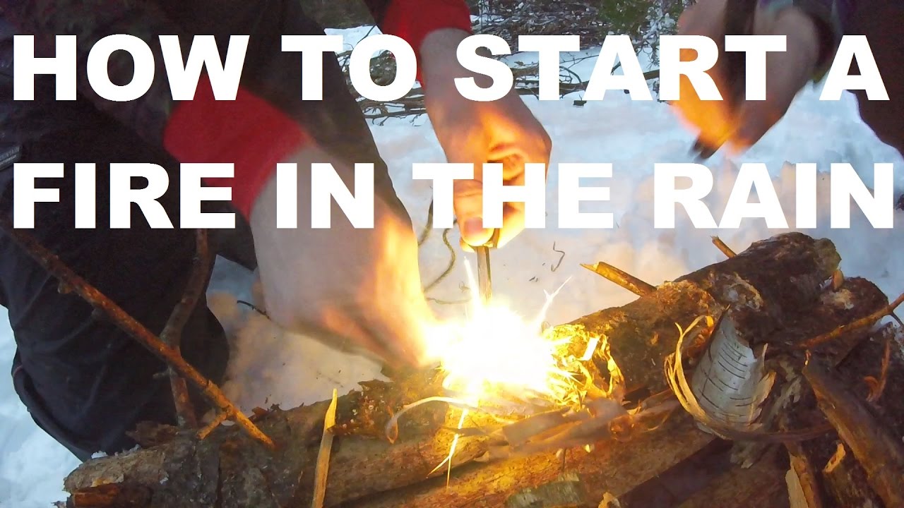 How To Start A Fire In The Rain/Winter - YouTube