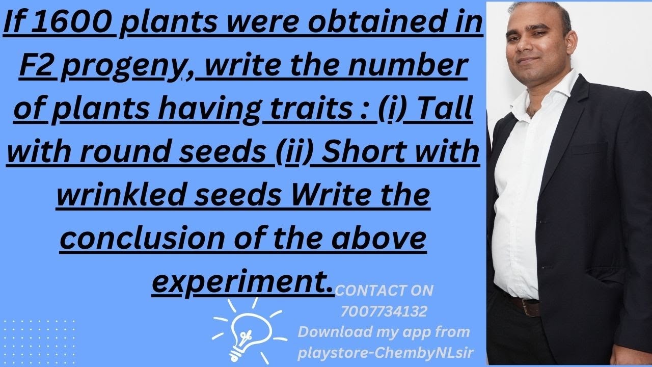 If 1600 plants were obtained in F2 progeny, write the number of plants ...