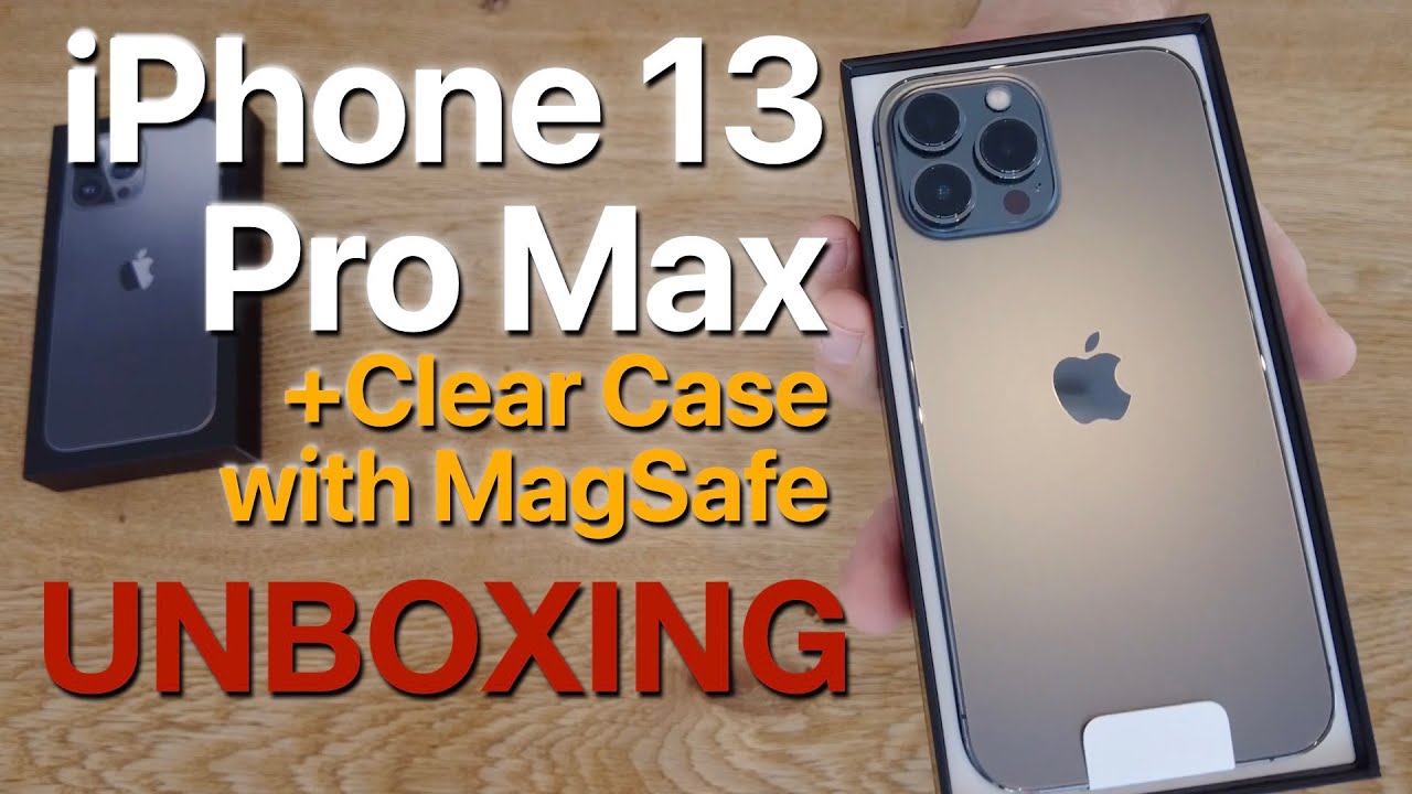 Apple iPhone 13 Pro Max Graphite + Apple Clear Case with MagSafe ...