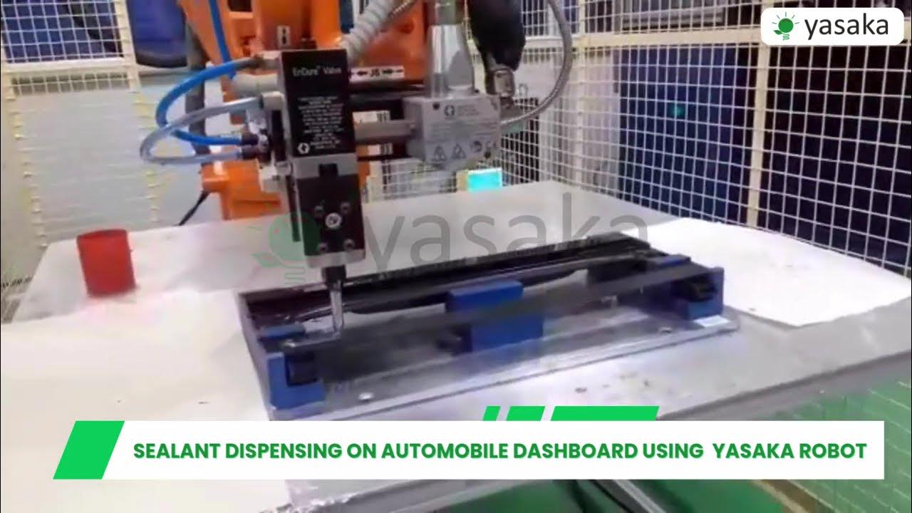 Precision Gluing for Automotive Engine Components with Yasaka SCARA Robot - YouTube