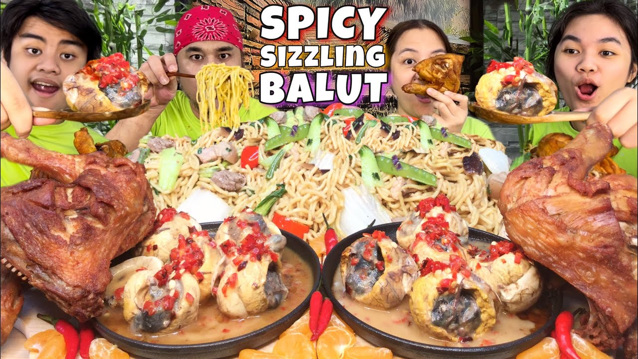Spicy SIZZLING BALUT, Homemade PANSIT CANTON, Classic FRIED CHICKEN ...