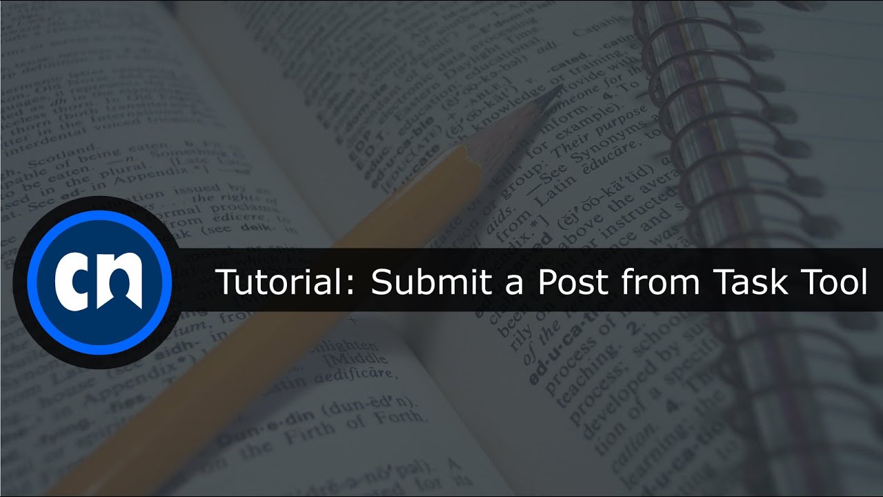 How to Submit a Post from Task Tool - YouTube