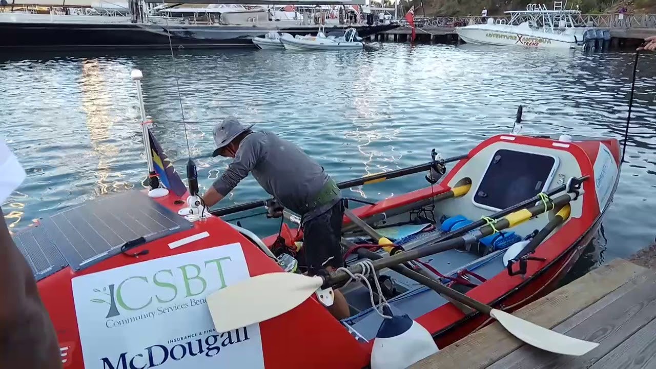 Colin Sanders arrival to English Harbour - YouTube