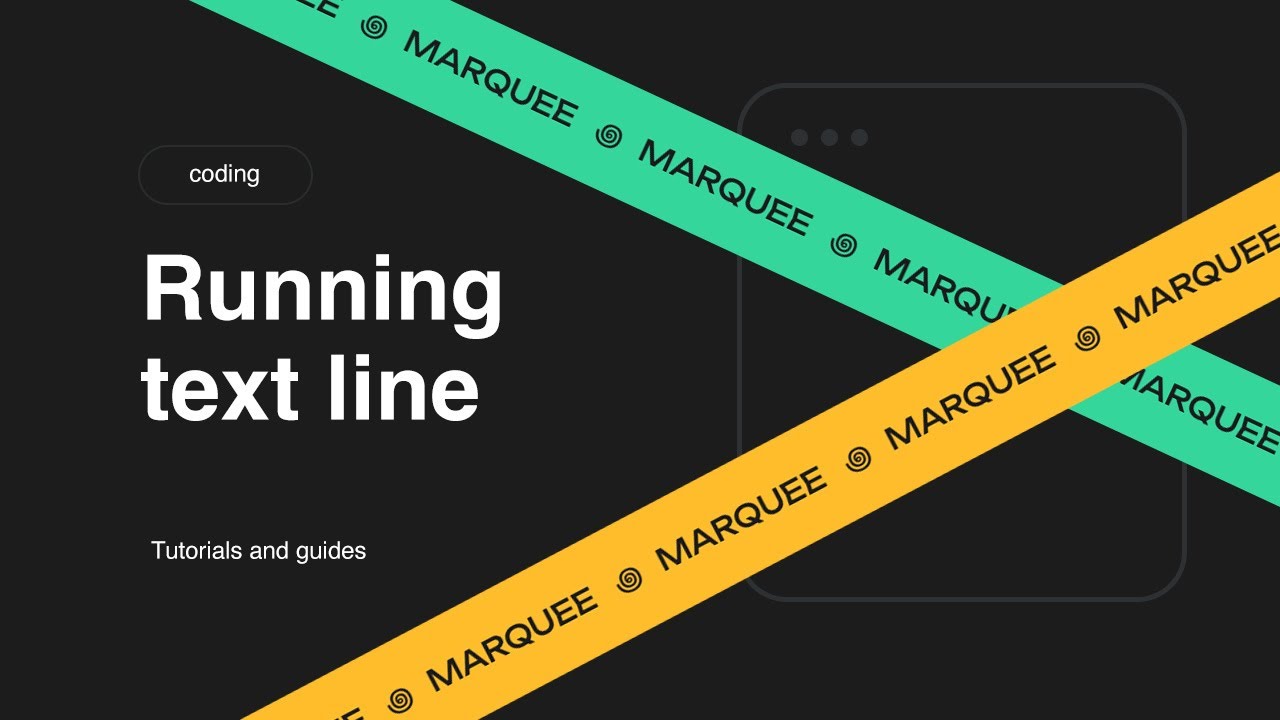 Create Running Text Line or Marquee | Tutorials and Guides - YouTube