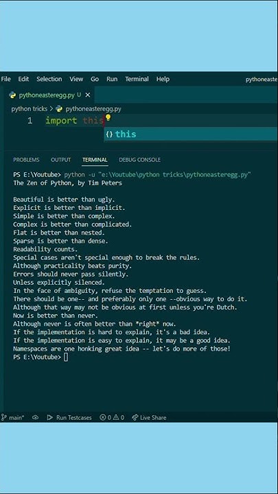 Python Easter Egg??!! #python #programming #coding - YouTube