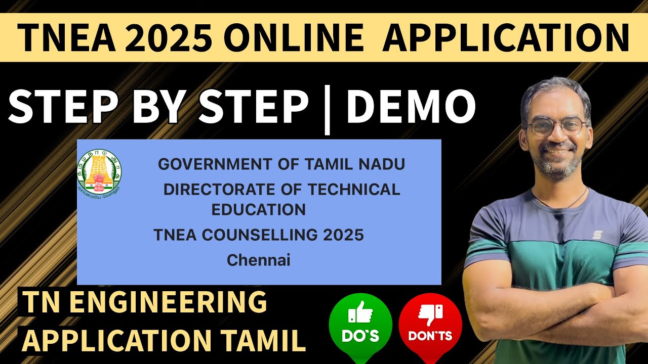 TNEA 2025 Application Demo | Step by step Explained | Senthilnathan ...
