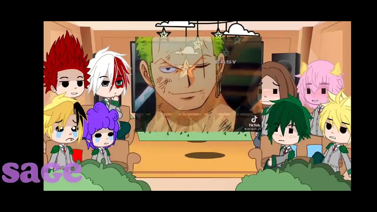 Mha react to one piece - YouTube