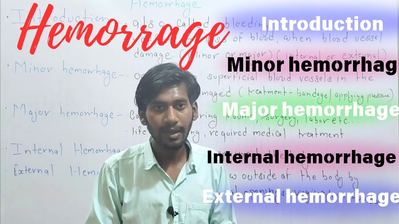 Hemorrhage | introduction | types | internal, external, minor and major ...