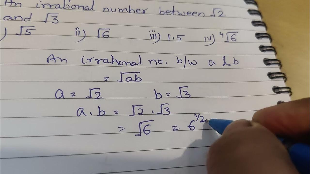 How to find an irrational number between 2 irrational numbers | irrational no. between 2 ...