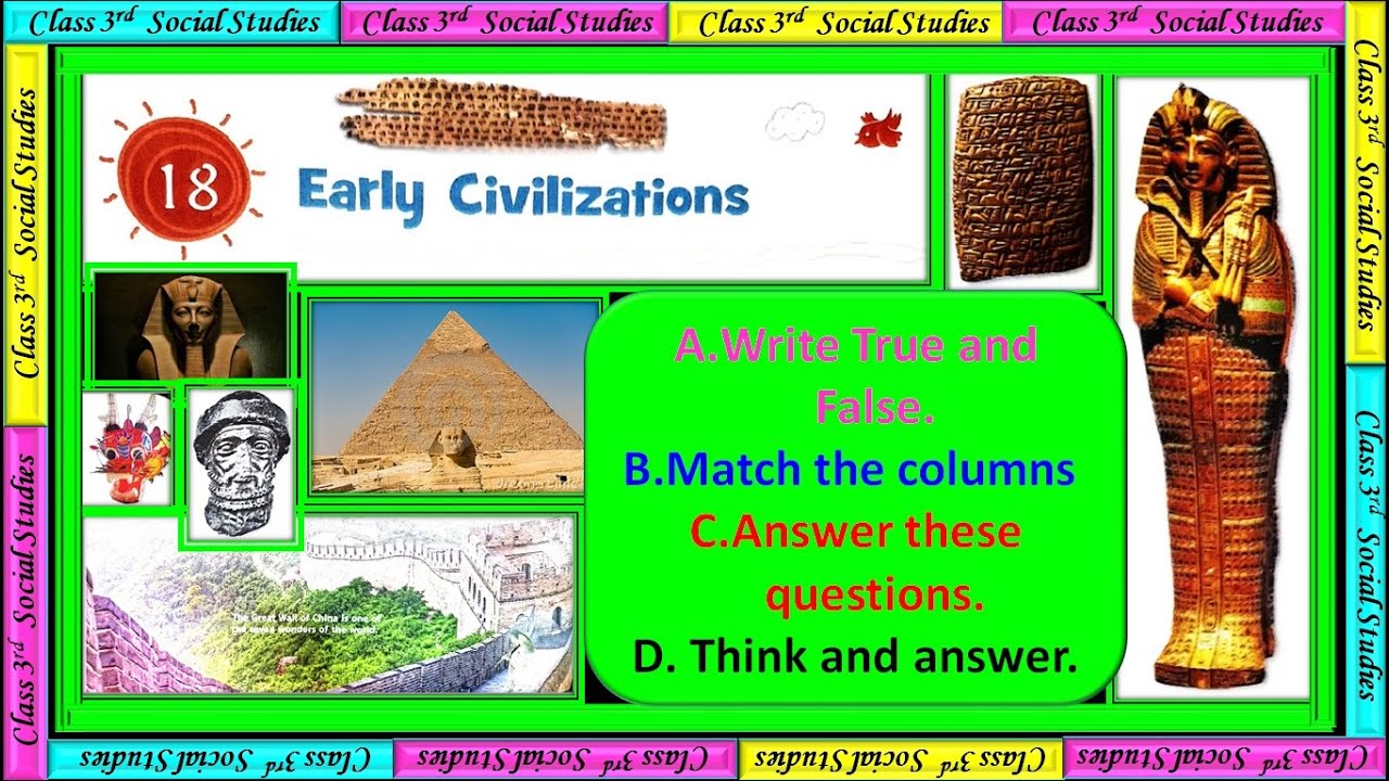 Class - 3 Chapter -18 Early Civilizations Social Studies Solutions ...