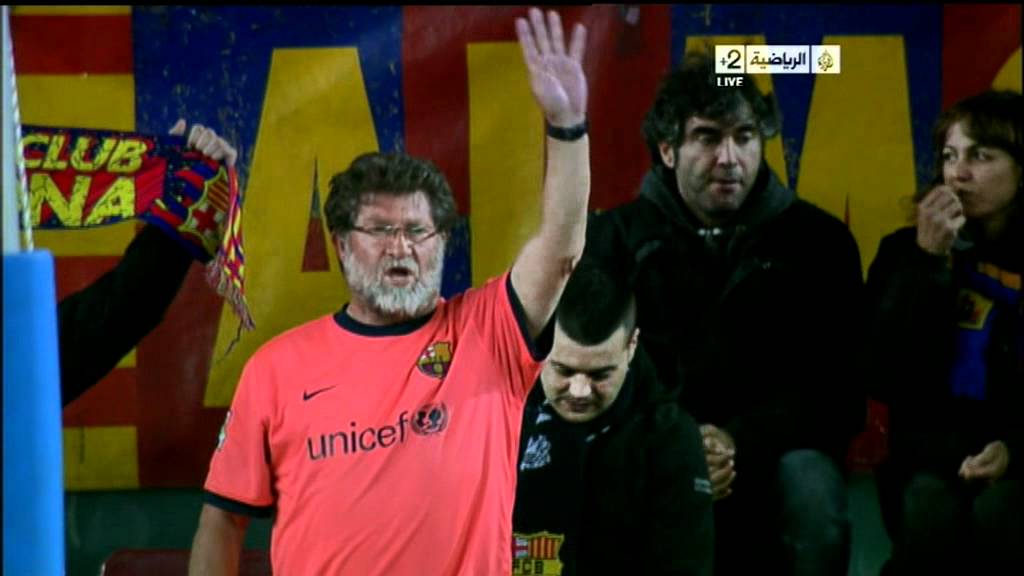 Barcelona and Granada players wearing Abidal Shirt - YouTube