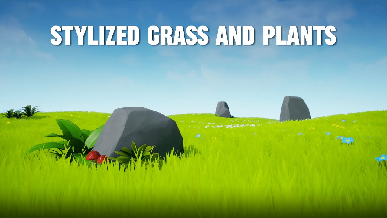 Stylized Grass and Plants for Unreal Engine with Wind Simulation - YouTube