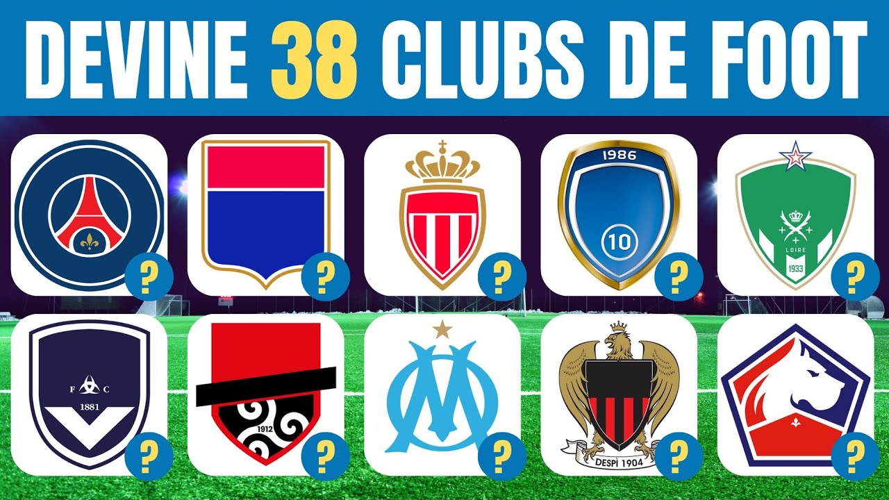 Devine 38 Clubs De Football Français en 3 Secondes Grâce À Leur Logo !😱 ...