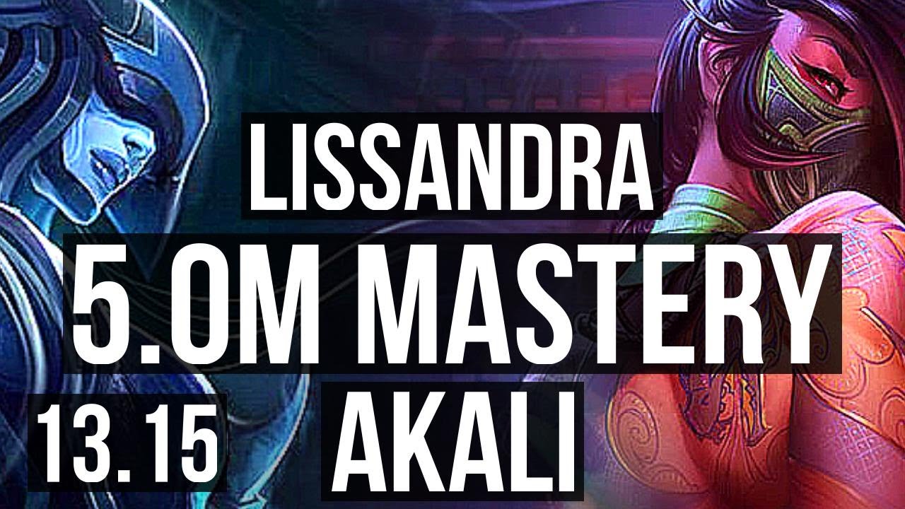 LISSANDRA vs AKALI (MID) | 5.0M mastery, 4/0/2, 1200+ games | KR ...