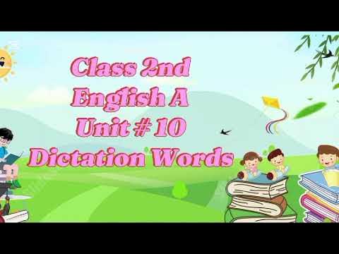 Unit 10 Dictation Words | English Dictation | Class 2nd - YouTube