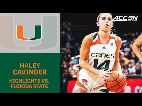 Miami's Haley Cavinder Balls Above All vs. FSU - YouTube