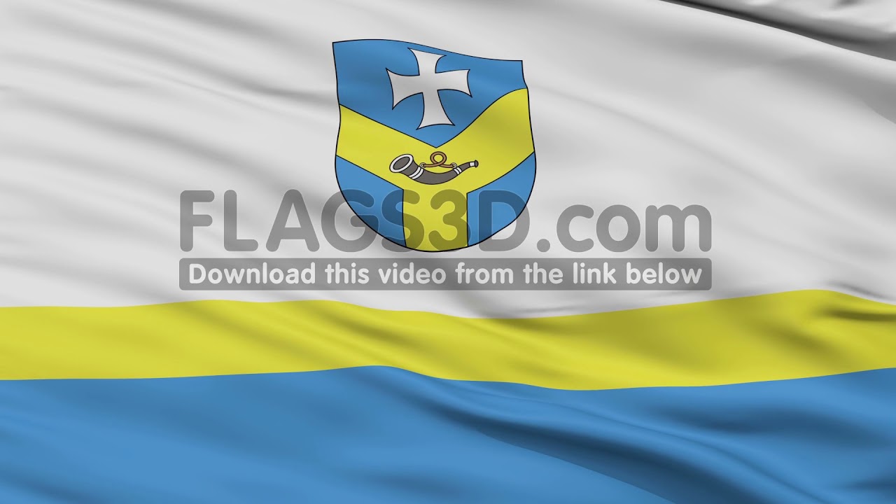 Closeup Baran city flag, Belarus - YouTube