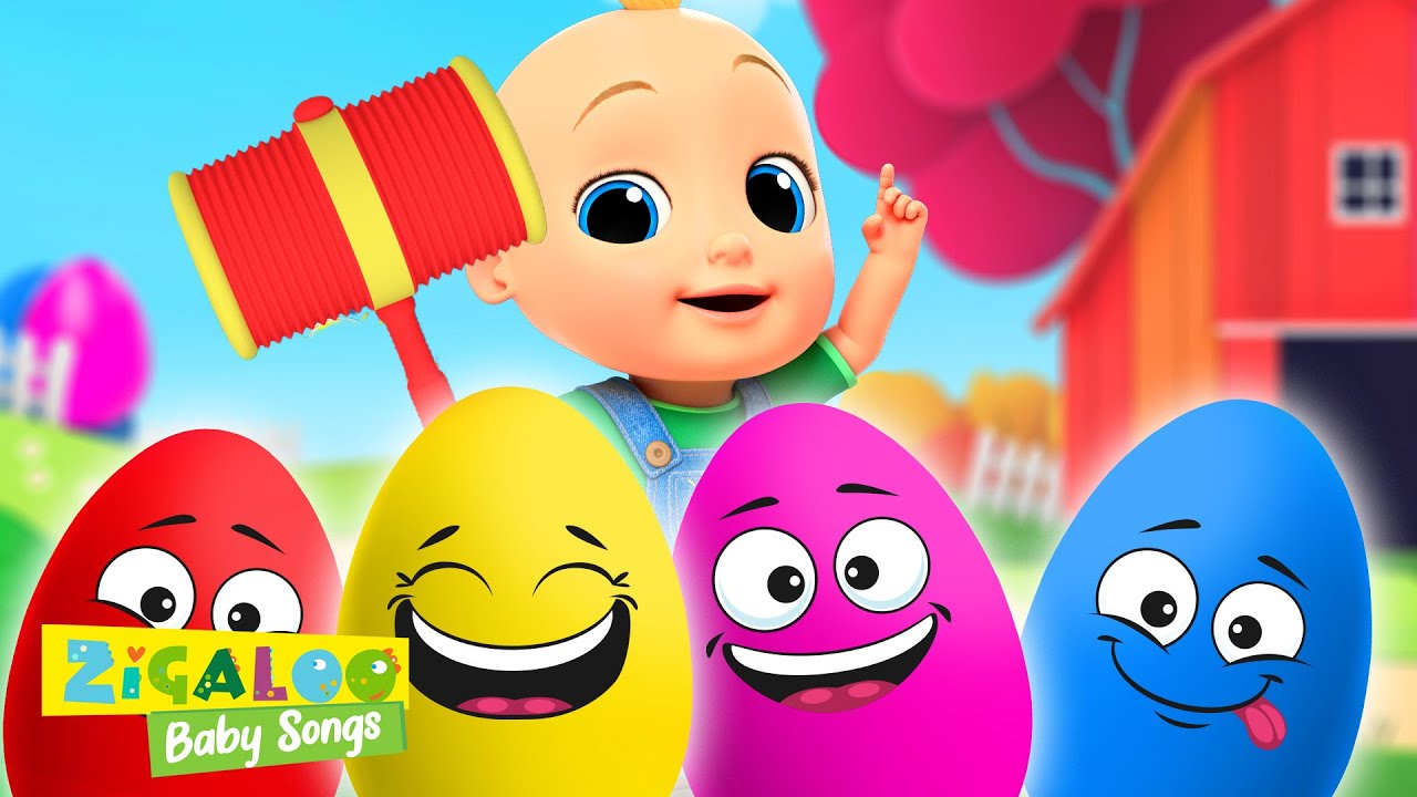 Surprise Eggs & More Nursery Rhymes! | Learn colors | Zigaloo - YouTube