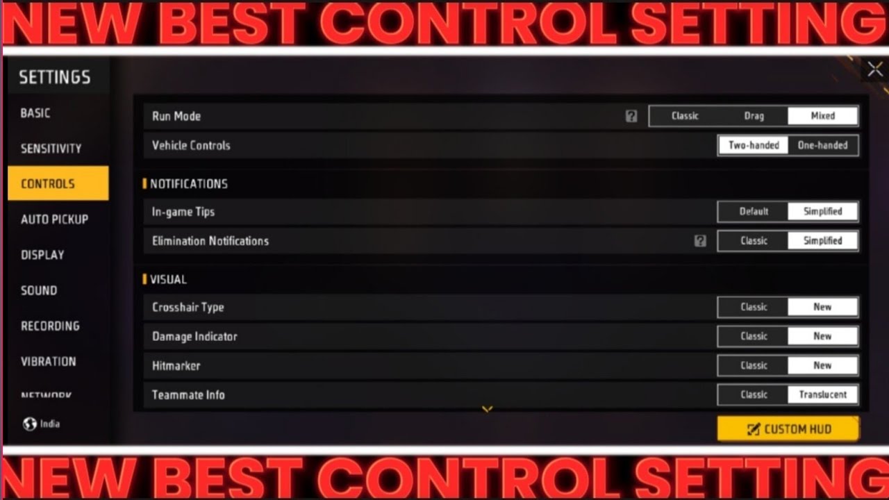 FREE FIRE CONTROL SETTING FULL DETAILS ⚙️ FREE FIRE MAX PRO PLAYER ...