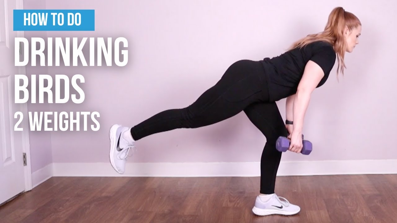How to Drinking Birds (Single Leg RDL) with 2 Weights - YouTube