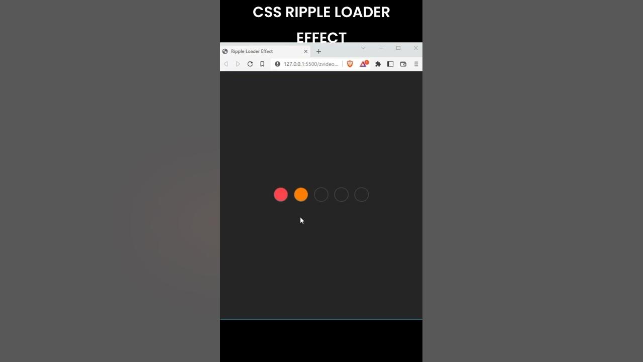 Ripple Loader Animation In Html And Css Only Pre Loader Animation Css Css Html Shorts Youtube