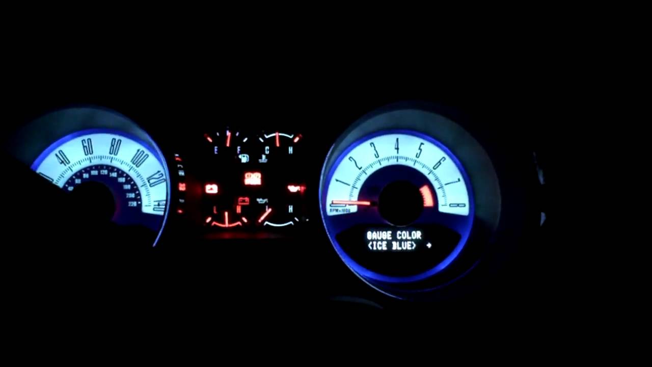 2010 Mustang MyColor Gauges - YouTube