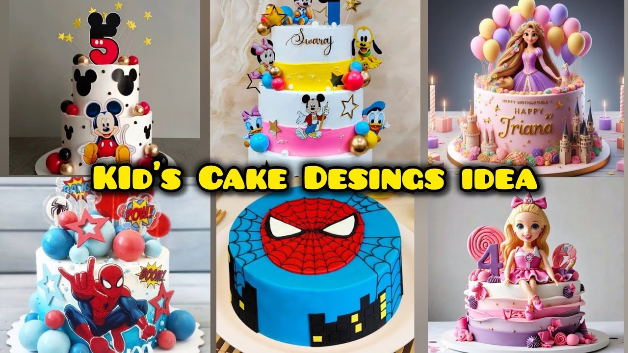 Kids cake designs idea|| Cake designs for girl ||latest Cake designs ...