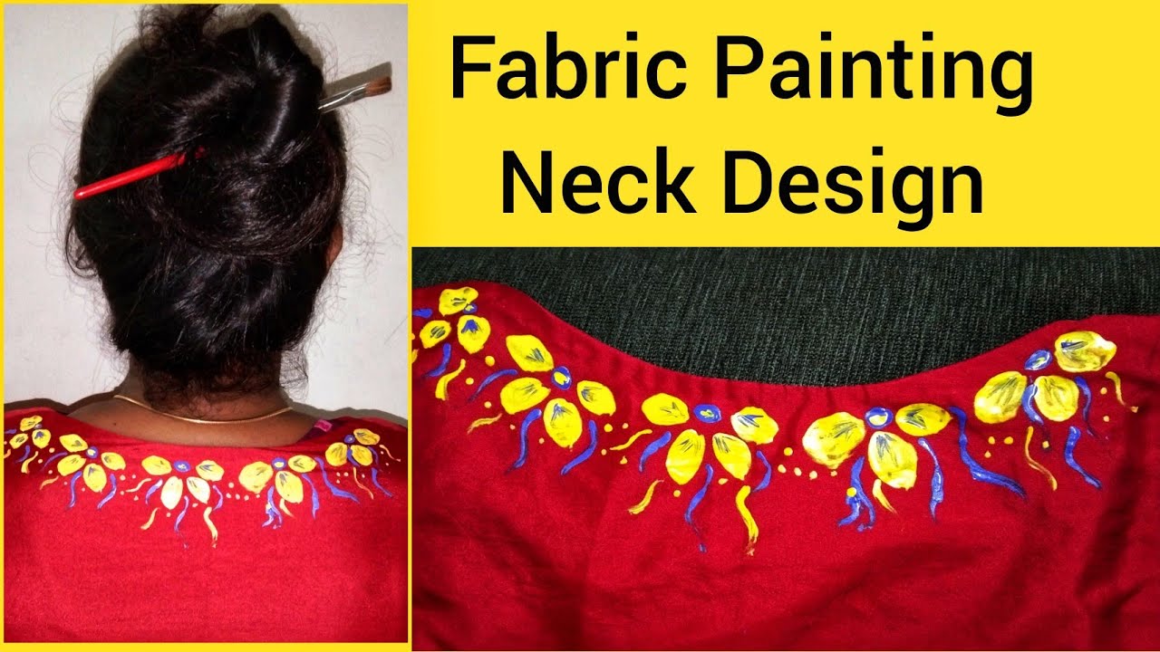 Easy Fabric Painting...Neck Design..Do's and Don'ts... - YouTube