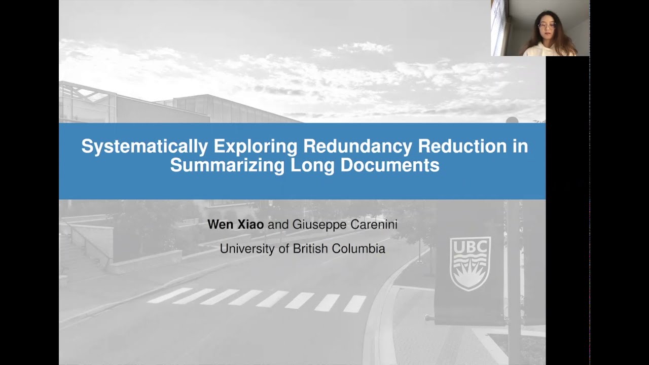 Systematically Exploring Redundancy Reduction In Summarizing Long Documents Youtube