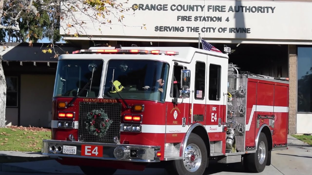 OCFA Engine 4 Responding - YouTube