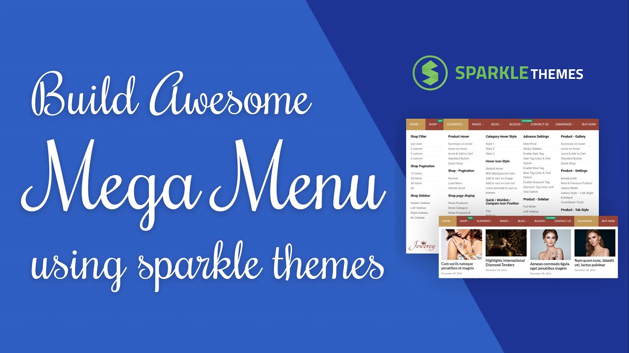 Sparkle Store Pro - Mega Menu - YouTube