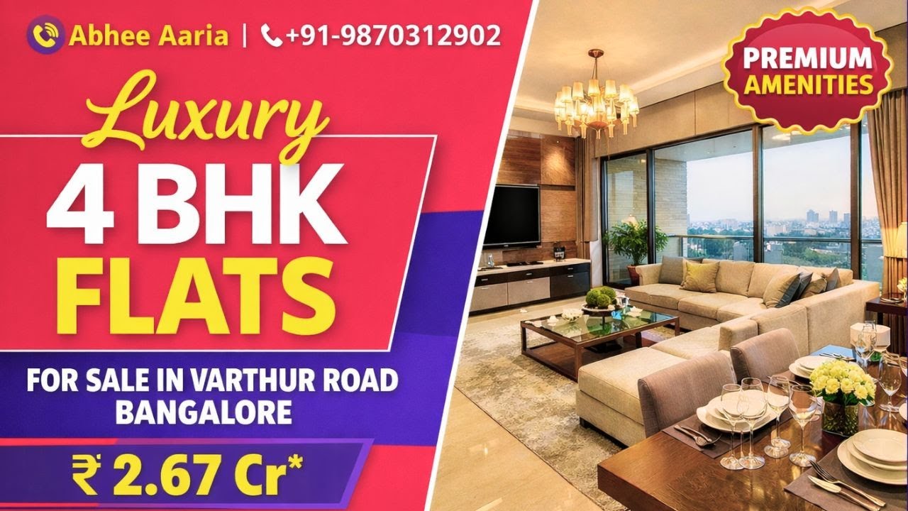 Abhee Aaria | ☎+91-9870312902 | 4 BHK Flats For Sale In Varthur Road ...