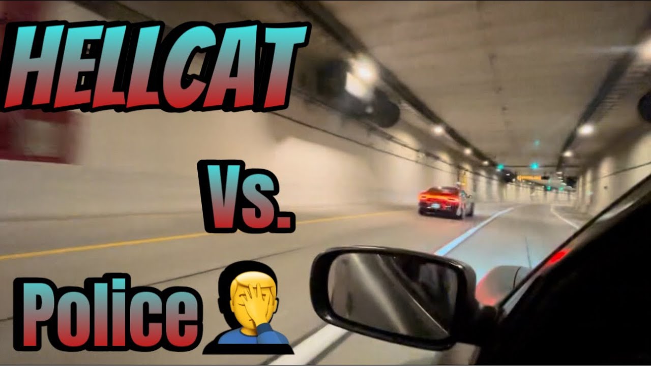 HELLCAT REDEYE POLICE CHASE + CRAZY DONUTS!!!! - YouTube