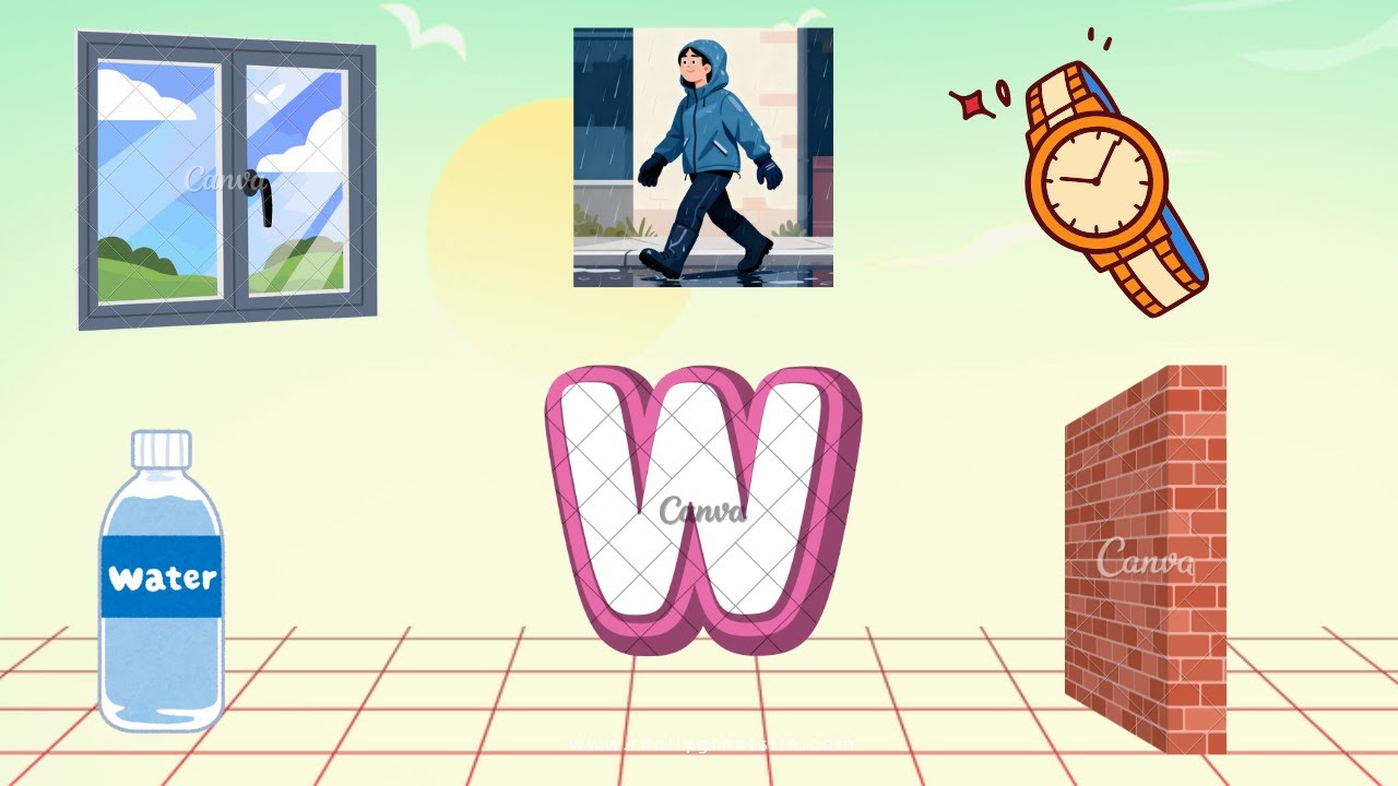 🎶 Letter W for Kids | KG English | Easy Words with Repetition - YouTube