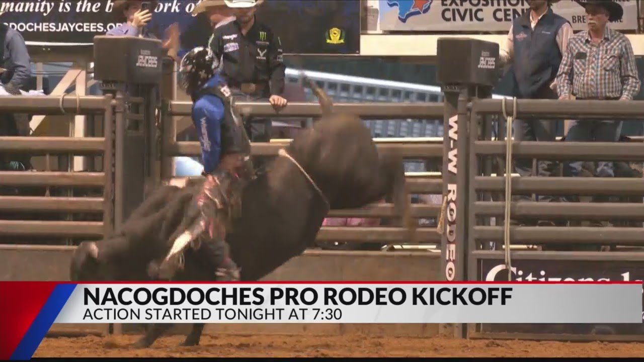 Day 1 of Pro Rodeo in Nacogdoches sees a successful start - YouTube
