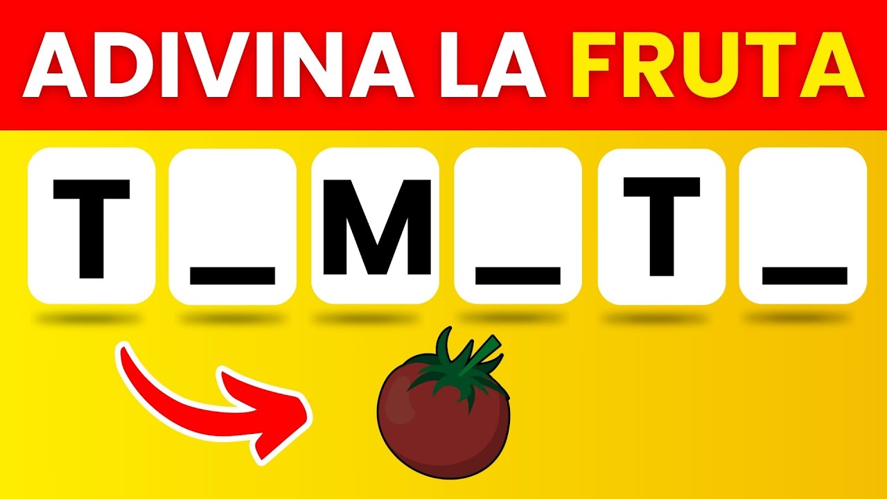 Adivina las Frutas sin Vocales 🍉🍓 | Frutas y Vegetales Quiz | fácil ...