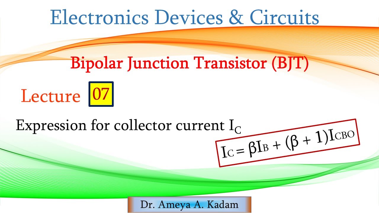 Lect 07 Expression for Collector Current Ic - YouTube