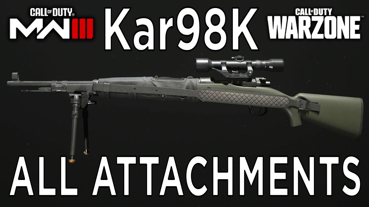 All Attachments of the Kar98k in Modern Warfare 3 & Warzone Season 4 ...