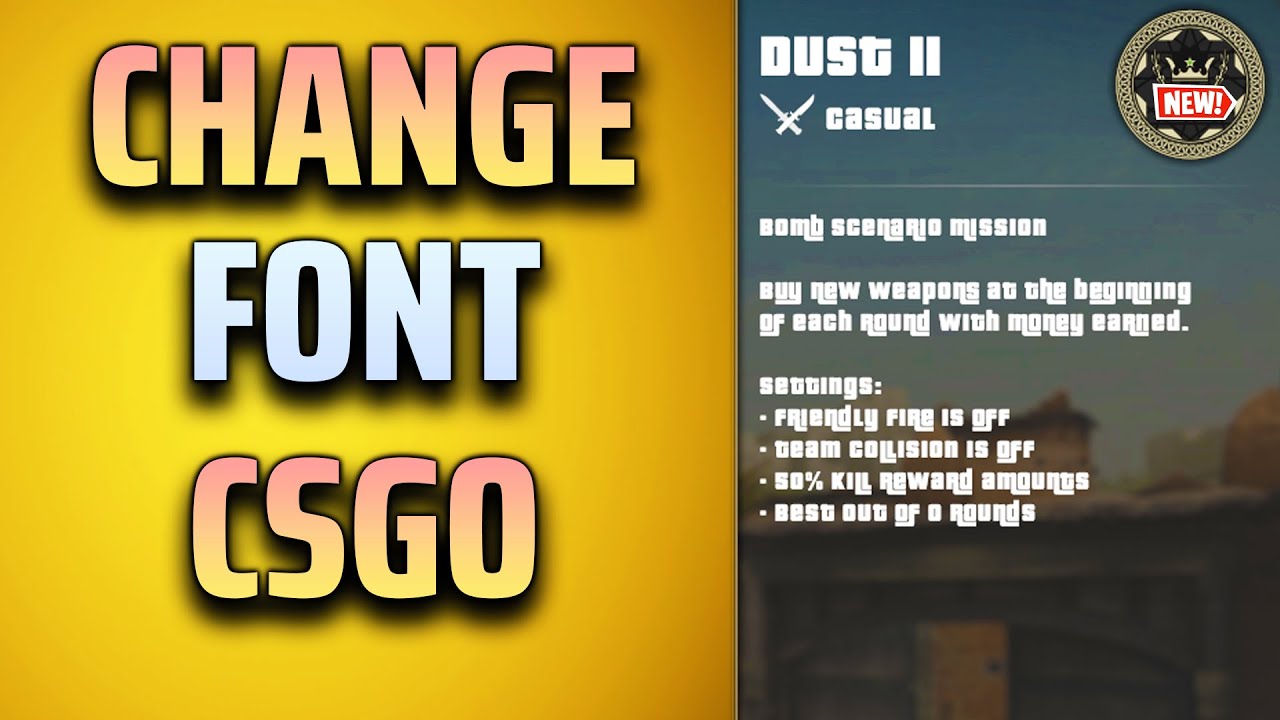 How to change CSGO FONT to any font you like in under 2 minutes | 2022 ...