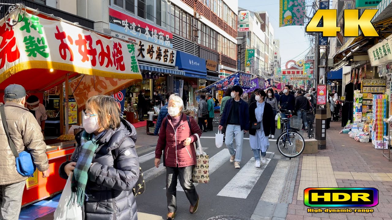 Japanese Street Food Market of Tiny Shops of Grandma’s | Sugamoshinden ...