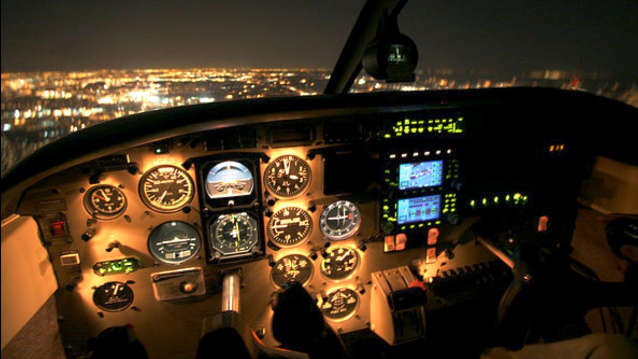 Piper PA28 Cherokee | Crosswind NIGHT Landing at LCA | Cockpit View ...