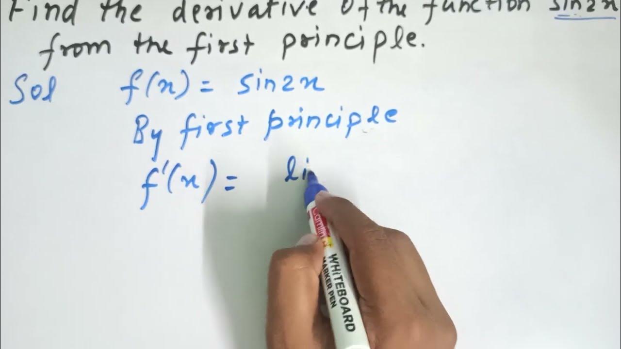 Find the derivatives of sin2x by first principle | CLASS 12 MATH IMPORTANT QUESTION - YouTube