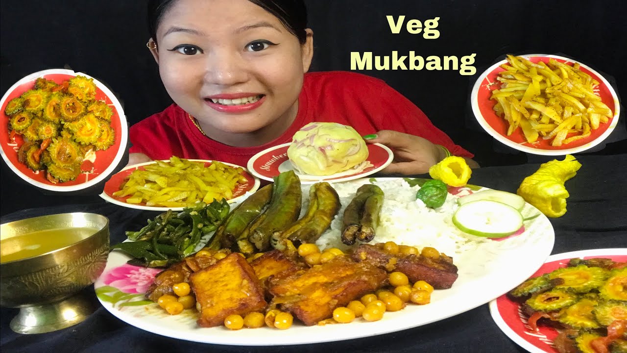 nepali-mukbang-dal-bhat-matar-paneer-tarkari-bhindi-fry-aloo-fry