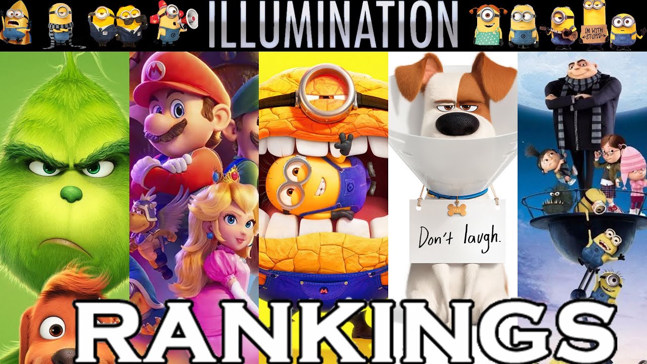 All Illumination Films RANKED (Despicable Me 4 Included) | Kids Movie ...