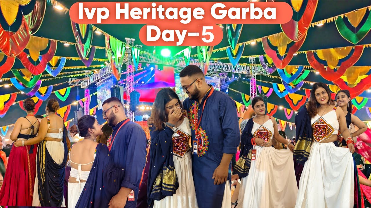 5 મુ નોરતું | lvp Heritage Garba 2025 | vadodara navratri festival vlog ...