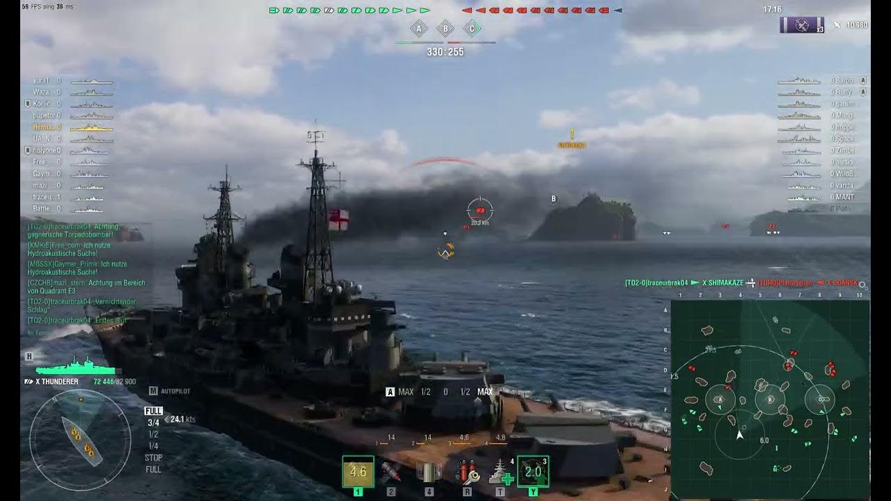 WOWS Thunderer T10 - YouTube