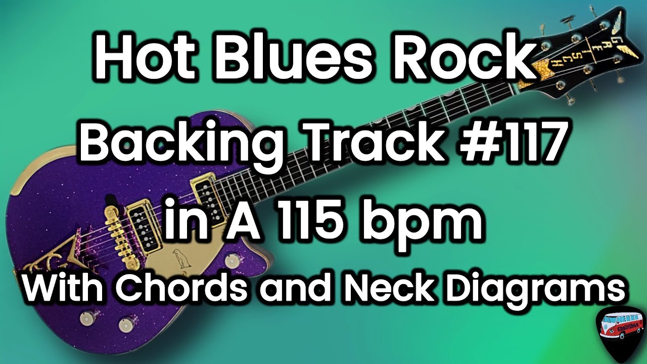 Hot Blues rock Backing track #117 in A 115 bpm - YouTube