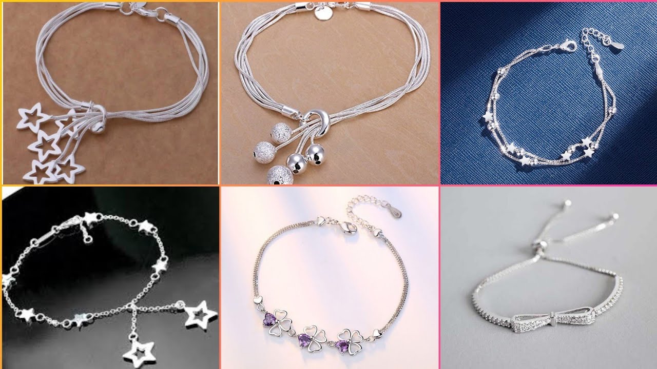 Latest silver bracelet design 2021/silver bracelet design for girl ...